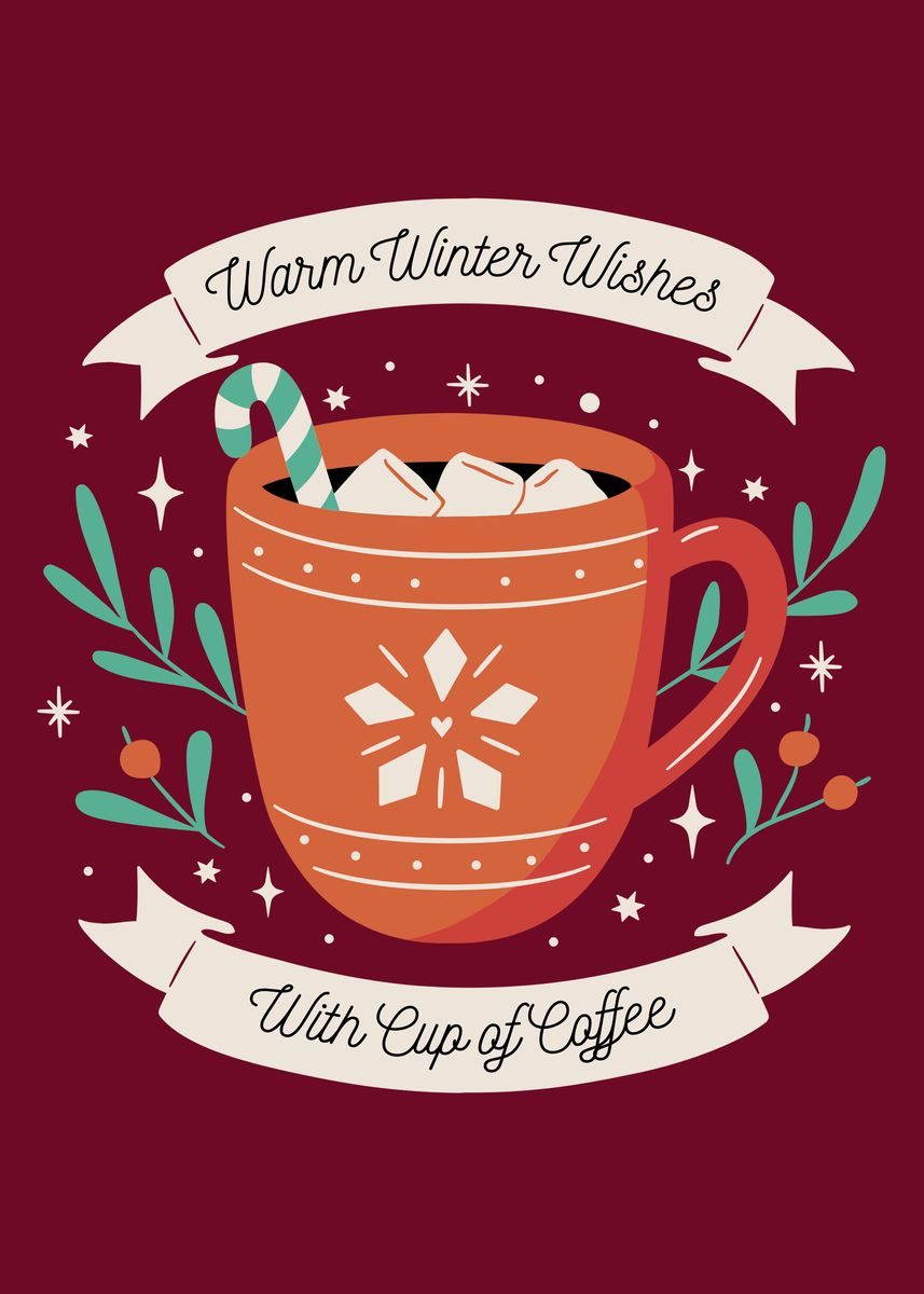 'Christmas Drink' Poster, picture, metal print, paint by Cool Worker ...