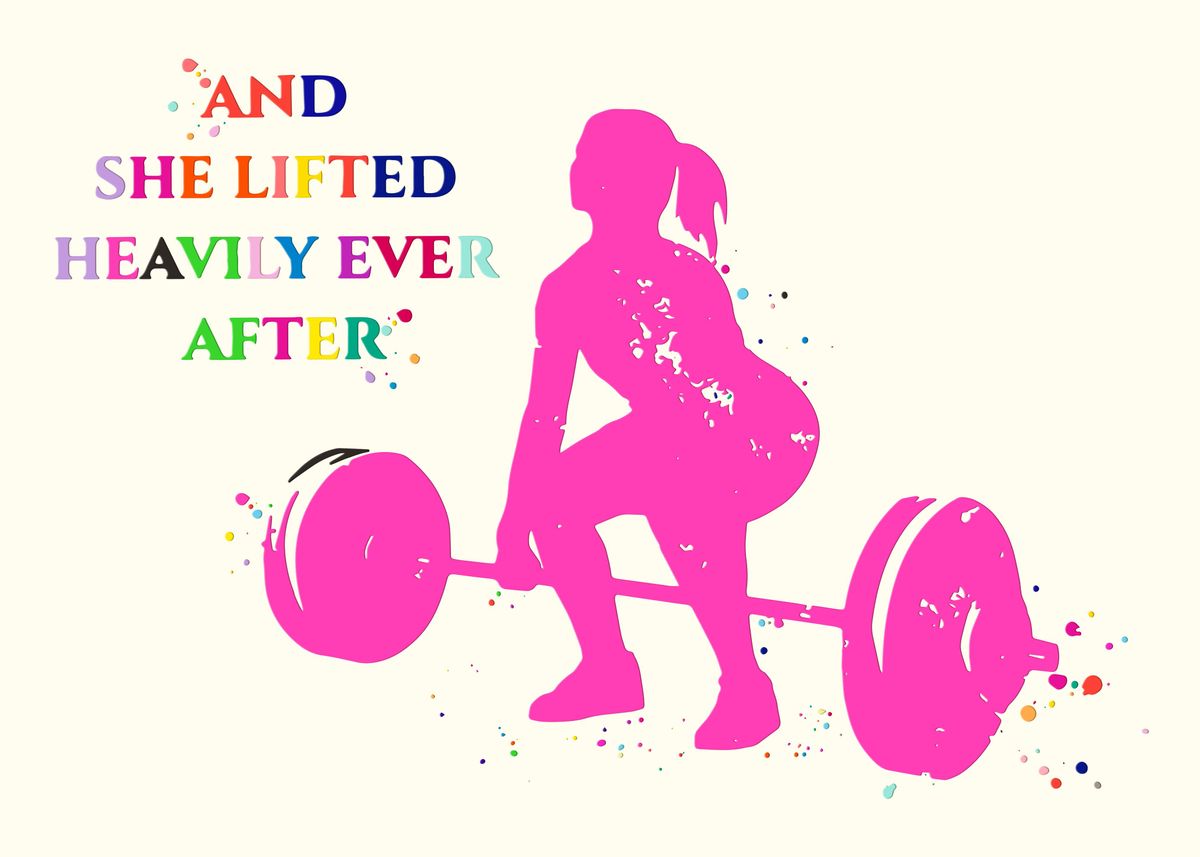 'Woman Weight Lifter ' Poster by Dutton Jerrell | Displate