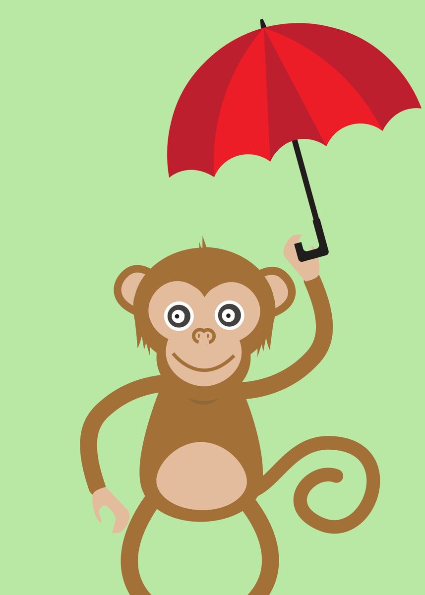 'CRAZY MONKEY' Poster, picture, metal print, paint by Koni | Displate