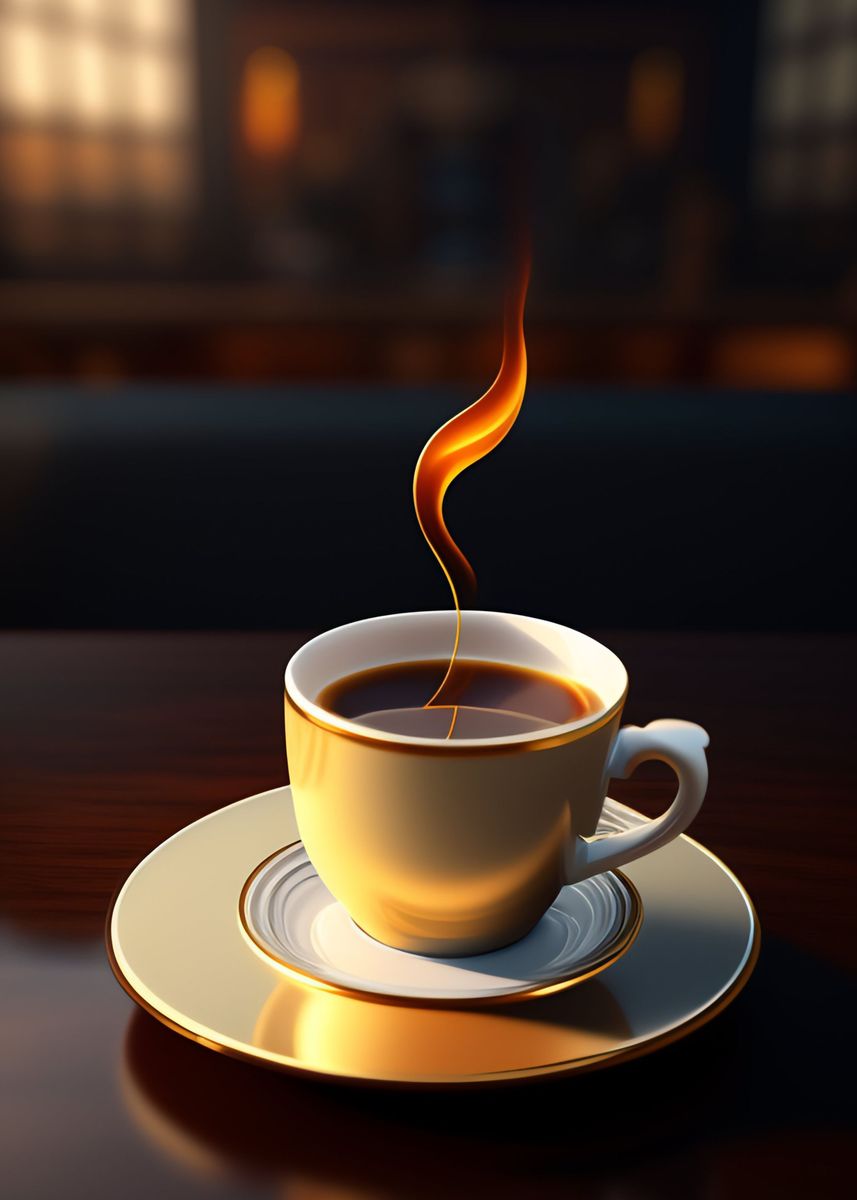 'coffee' Poster, picture, metal print, paint by KROCKNER YR. | Displate