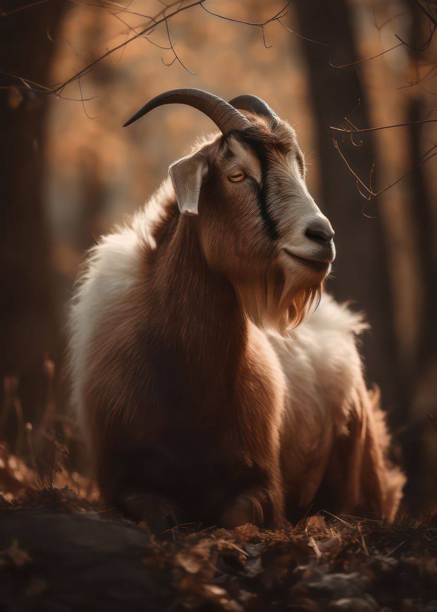 'Magnificent goat' Poster by Zooscape Wildlife | Displate