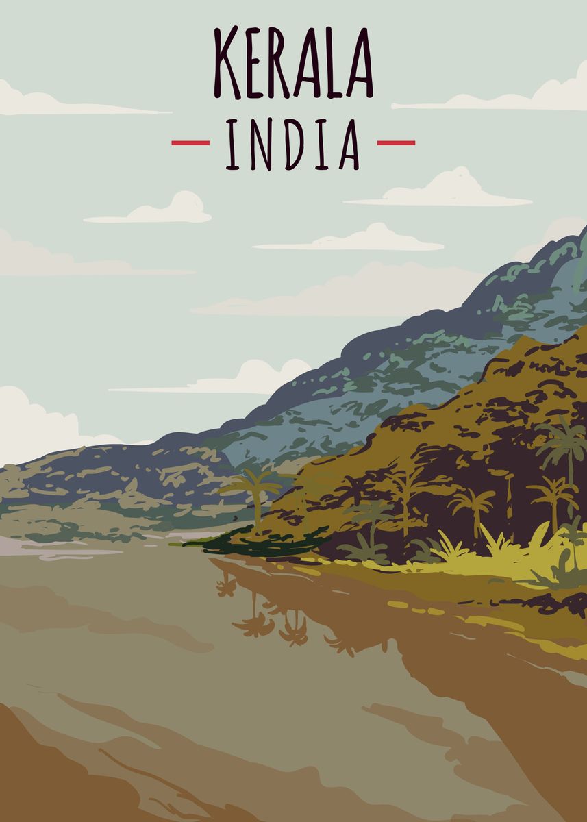 'Kerala' Poster, picture, metal print, paint by Le Thi Thu Hien | Displate