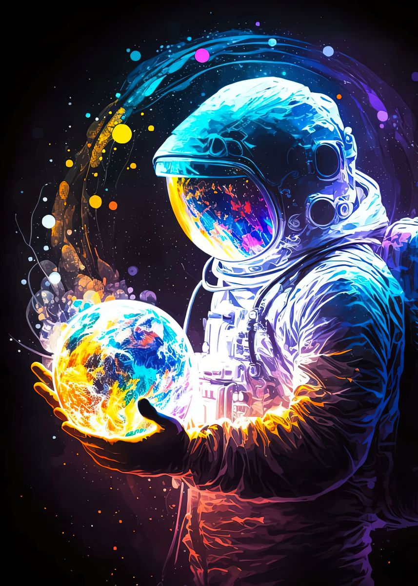 'Space Galaxy' Poster, picture, metal print, paint by Cowboys Map ...