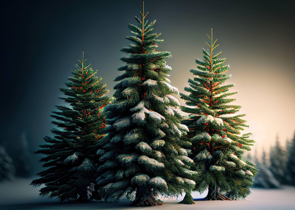 'Christmas trees cluster' Poster by Stephen Bredenkamp | Displate