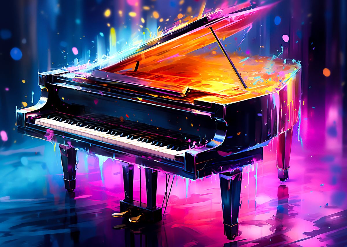 'piano colorfull' Poster by Childs Space | Displate