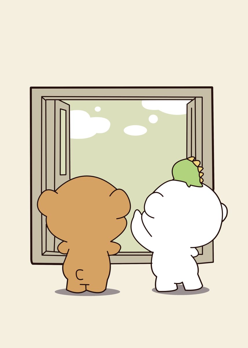 'bear cute animal' Poster, picture, metal print, paint by Coral ...