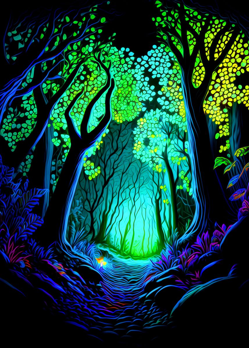 'Fantasy Forest' Poster, picture, metal print, paint by dnland thane ...