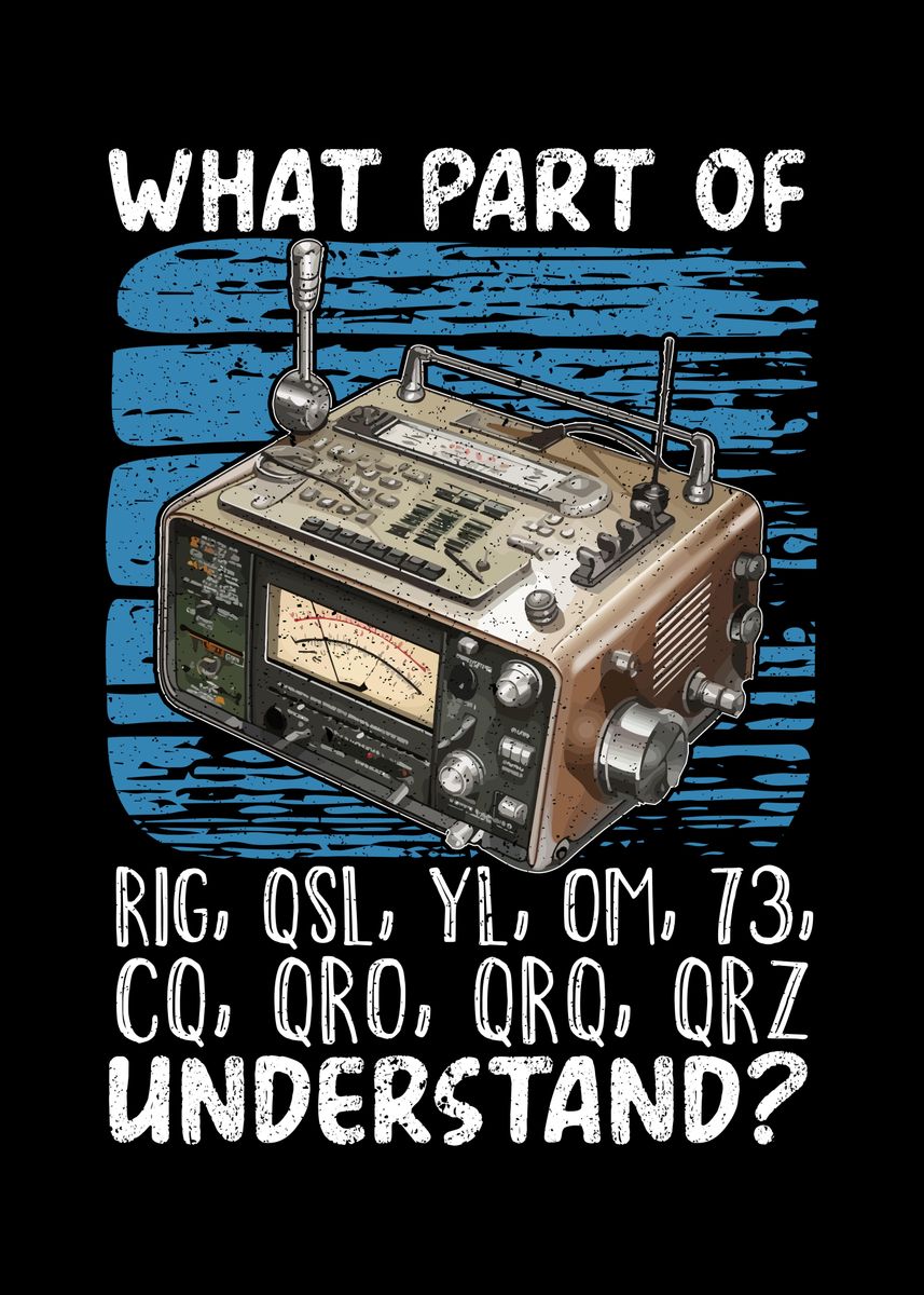 'Ham Radio Operator' Poster, picture, metal print, paint by NAO | Displate