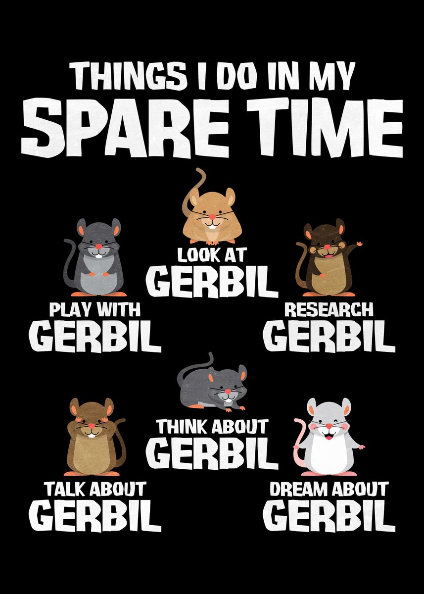 'Things I Do In My Spare Ti' Poster, picture, metal print, paint by Hexor | Displate