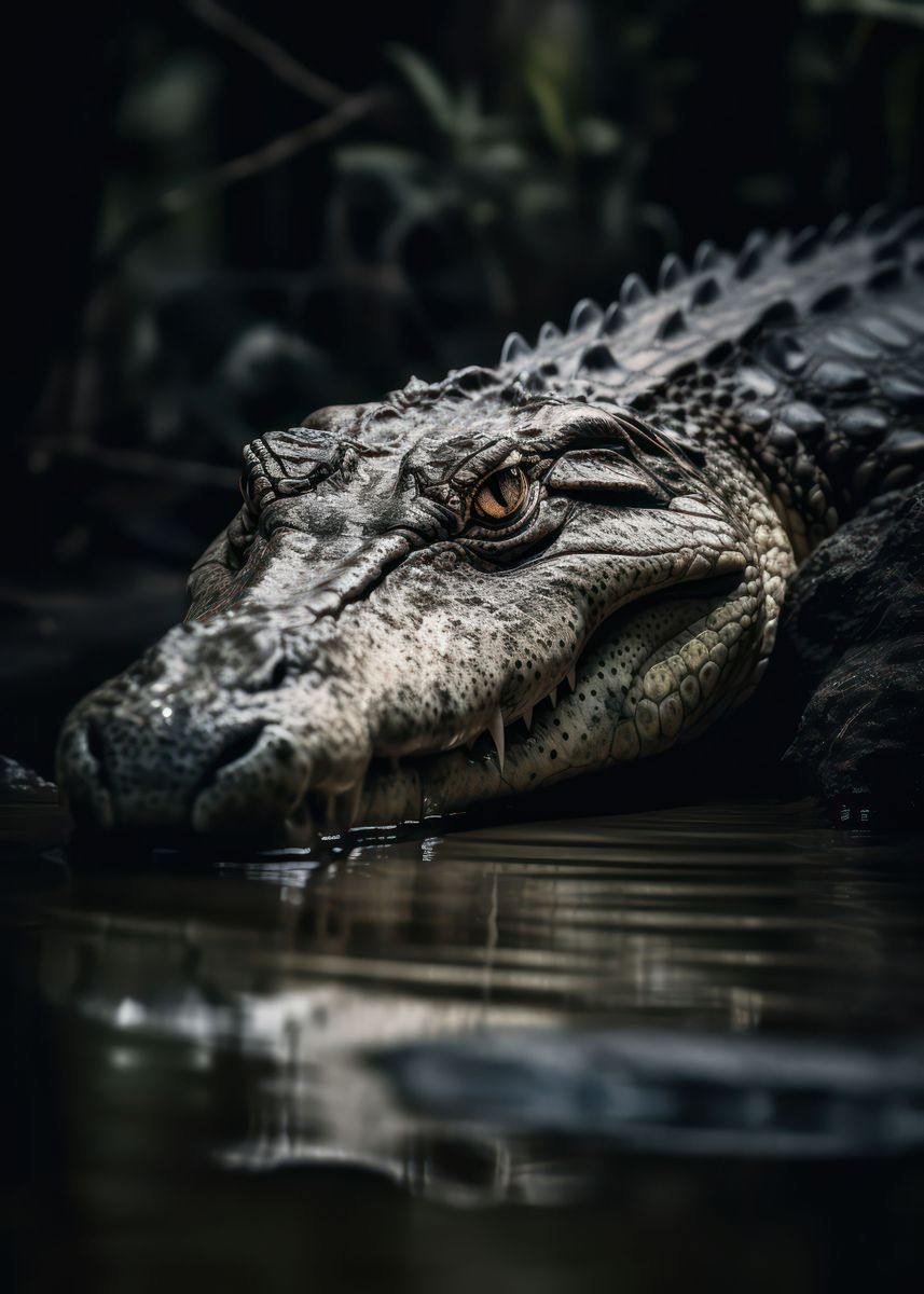 'Magnificent crocodile' Poster, picture, metal print, paint by Zooscape ...
