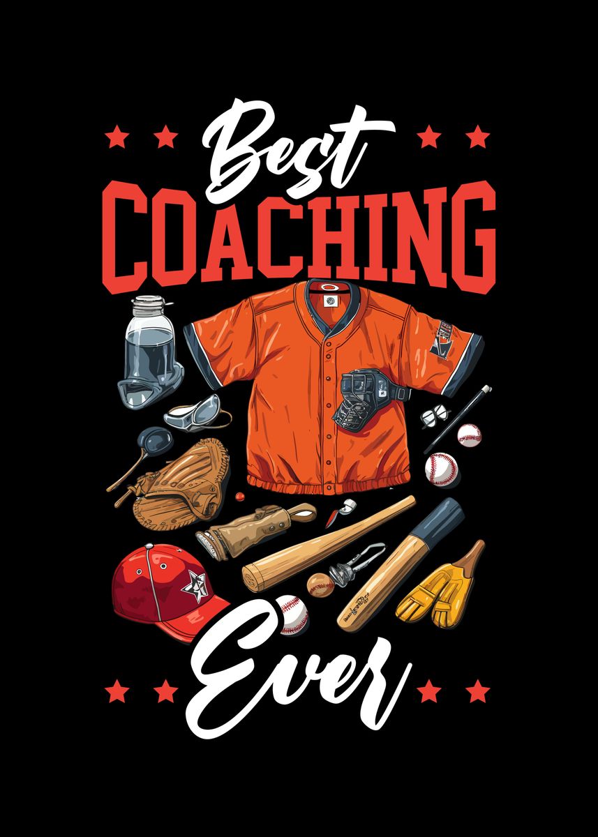 'Baseball Coach' Poster, picture, metal print, paint by NAO | Displate