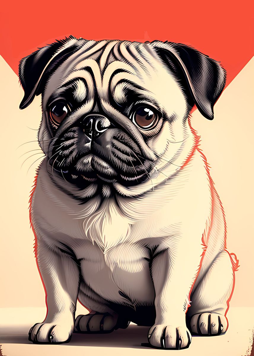 'cute dog minimalism style' Poster by erma wati | Displate