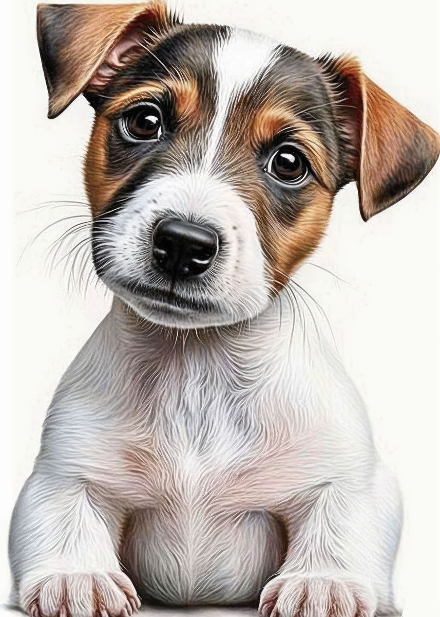 'Jack Russell Terrier 04' Poster, picture, metal print, paint by Aloke ...