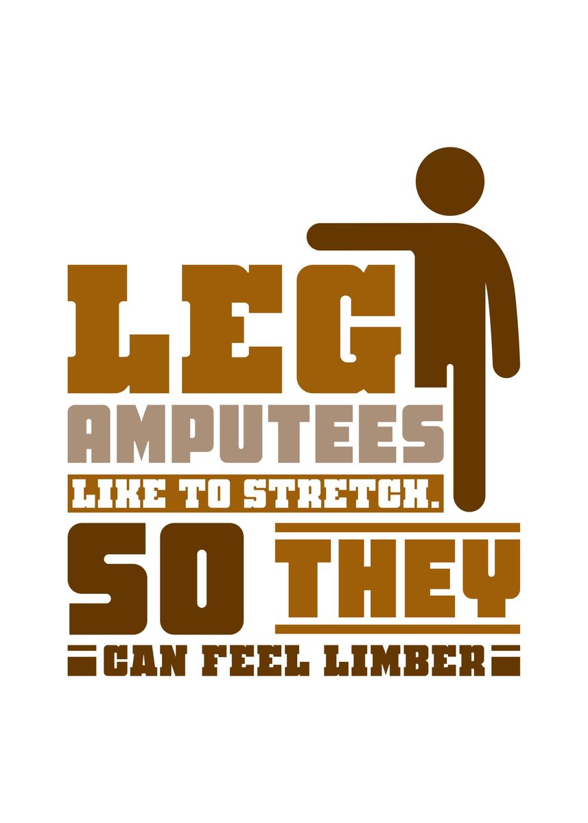 'Leg Amputee' Poster, picture, metal print, paint by Sebastian Wünsche ...