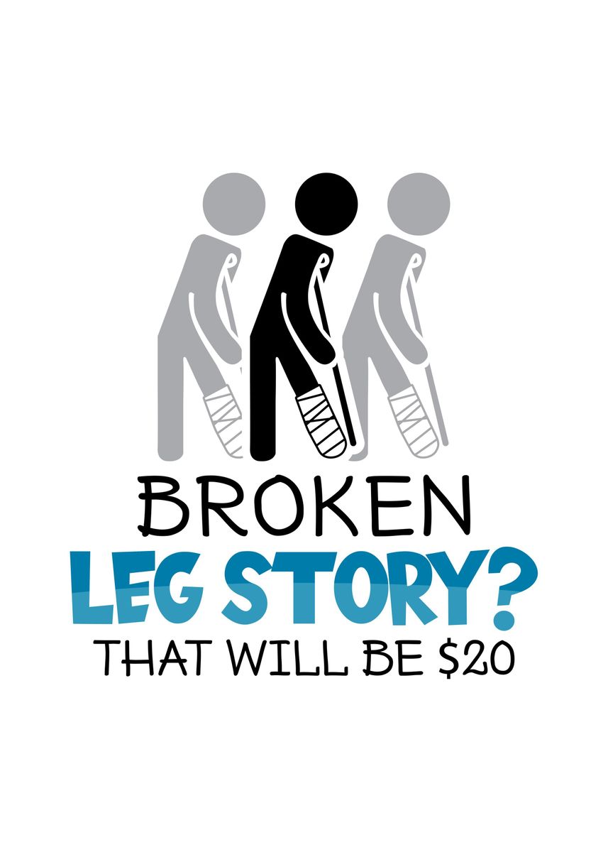 'Broken Leg' Poster, picture, metal print, paint by Sebastian Wünsche ...