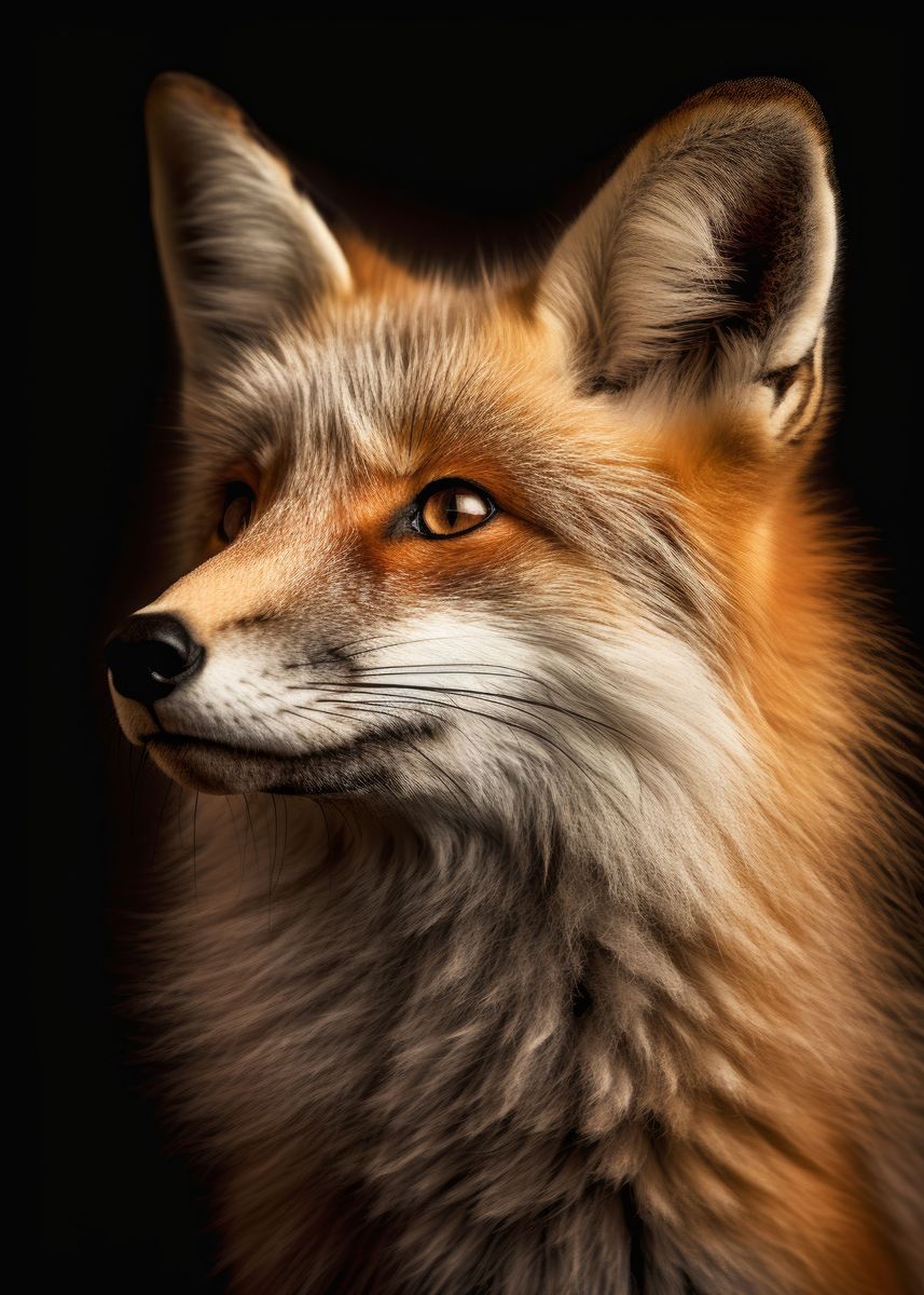 'cute fox posing' Poster by Adel S | Displate