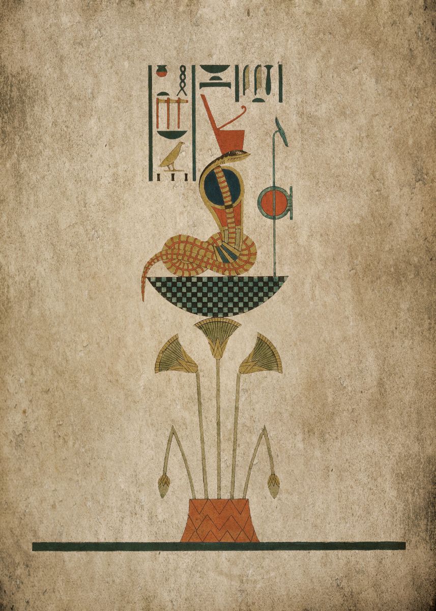 'Uraeus emblem of Satis' Poster, picture, metal print, paint by ...