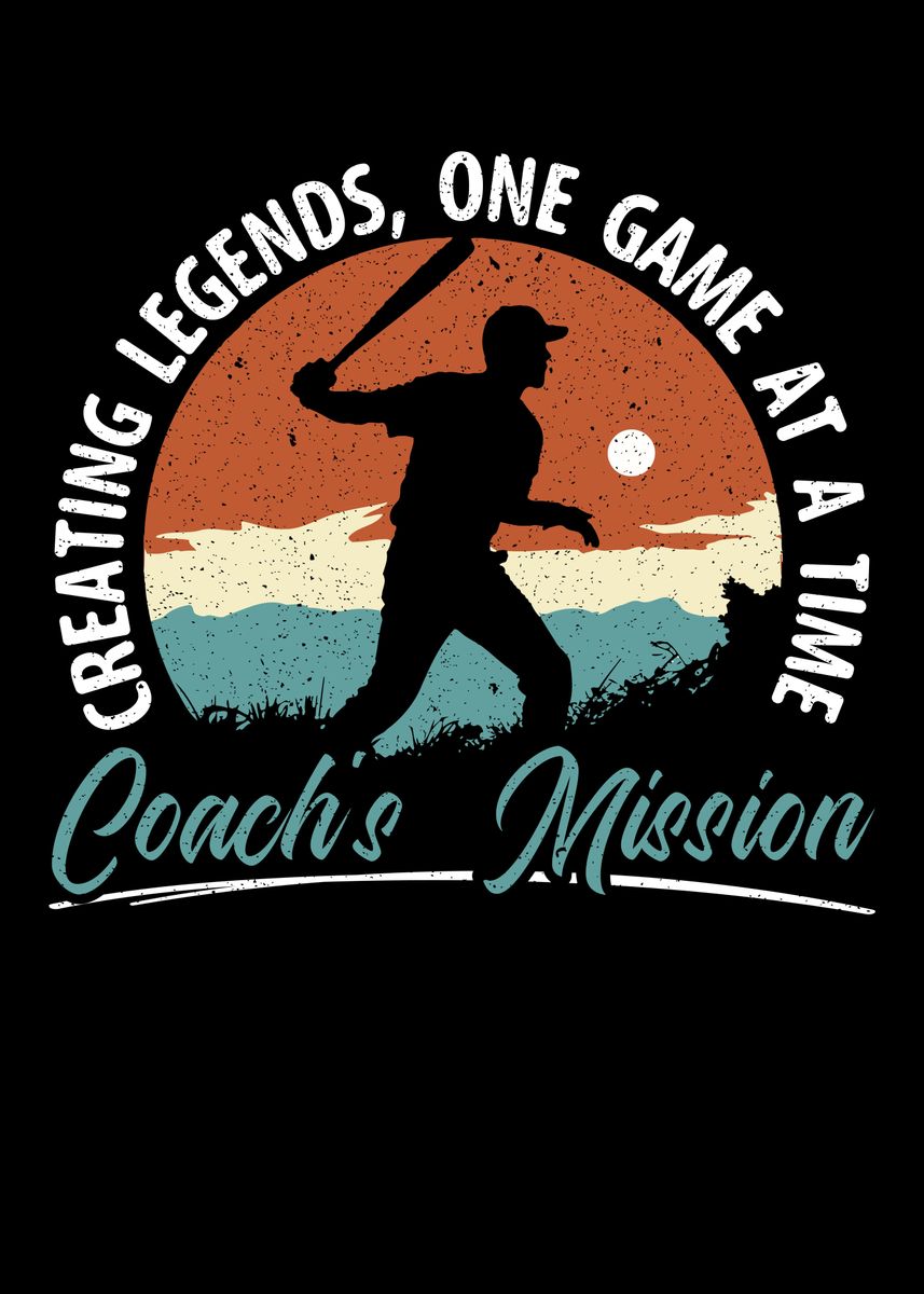 'Baseball Coach' Poster, picture, metal print, paint by NAO | Displate