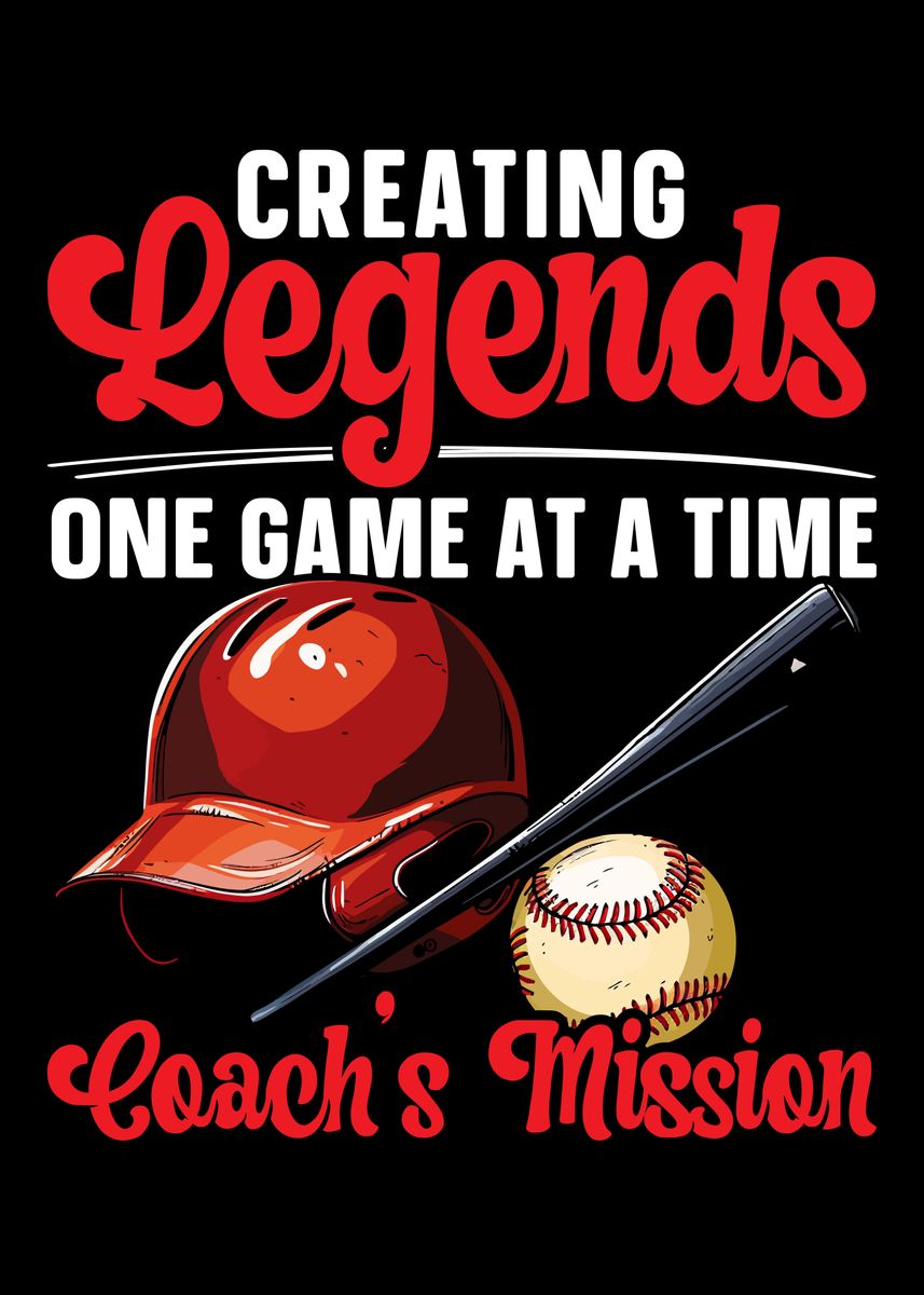 'Baseball Coach' Poster, picture, metal print, paint by NAO | Displate