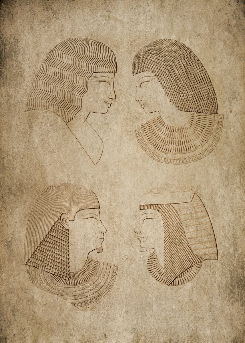 'Egypt Portrait' Poster, picture, metal print, paint by XandYart | Displate