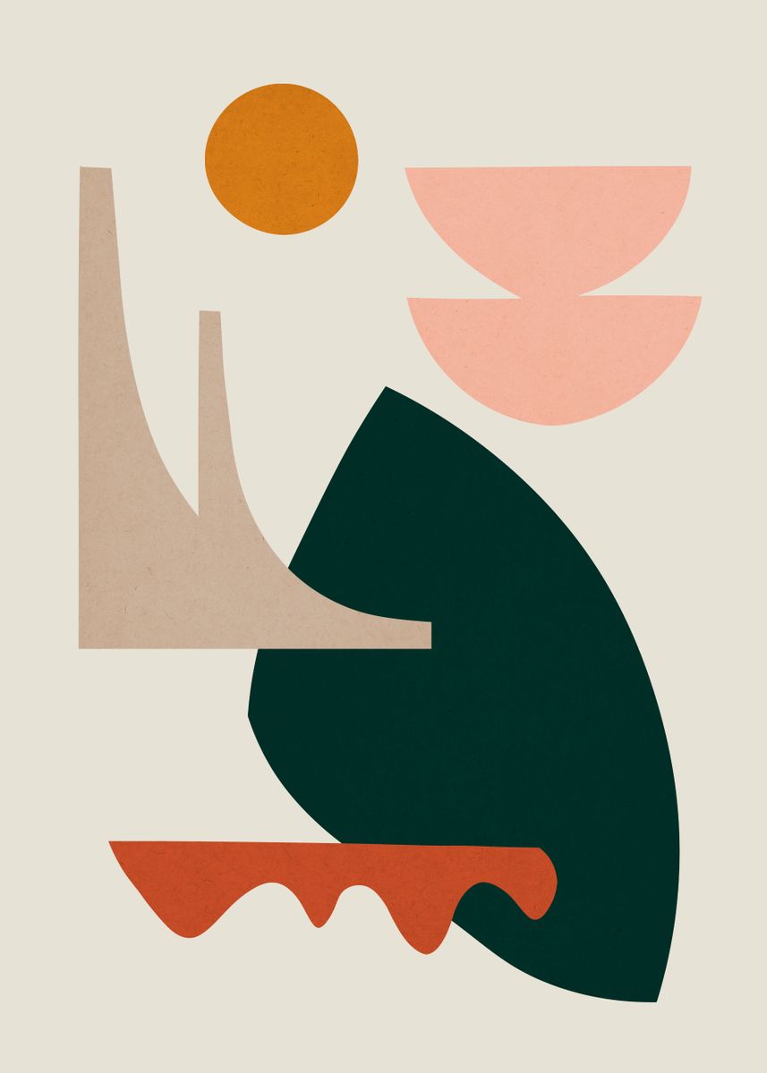 'Expressionist shapes 5' Poster by Vitor Costa | Displate