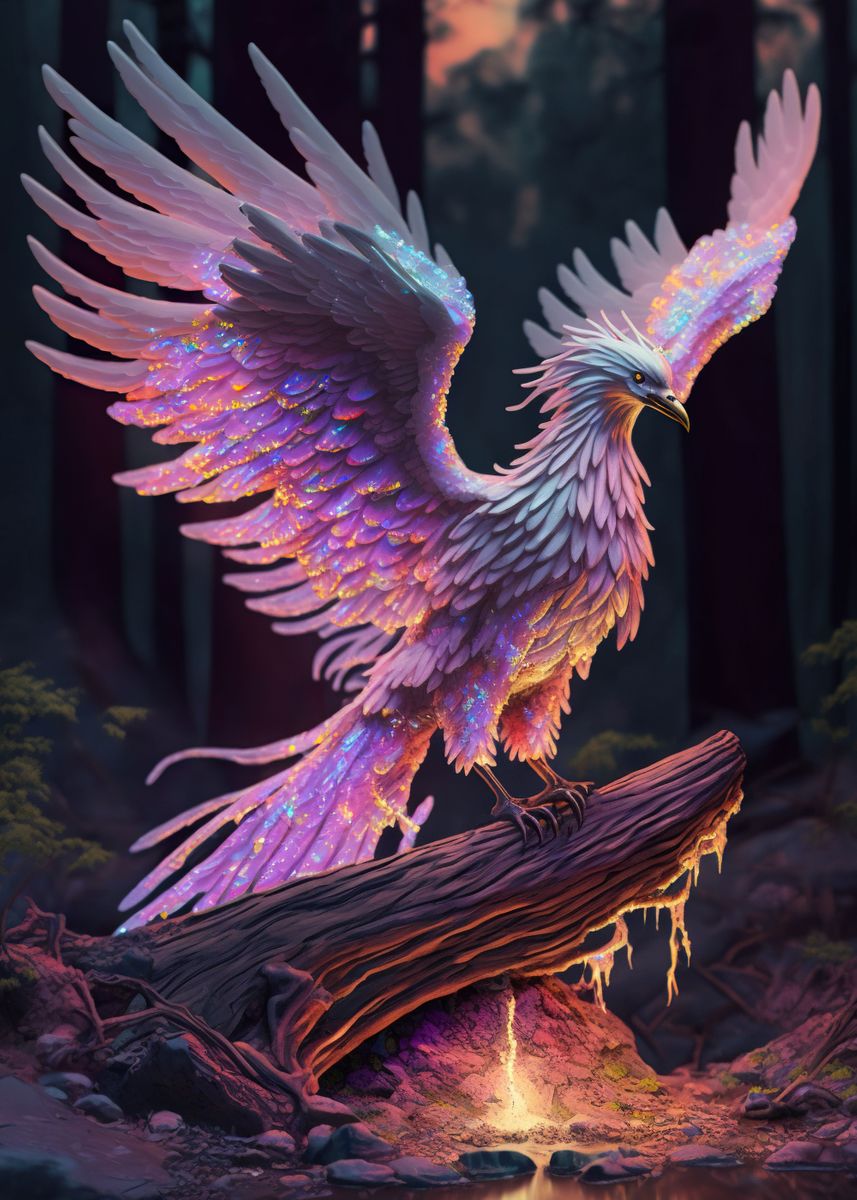 'Majestic Phoenix' Poster, picture, metal print, paint by Beast Lion ...