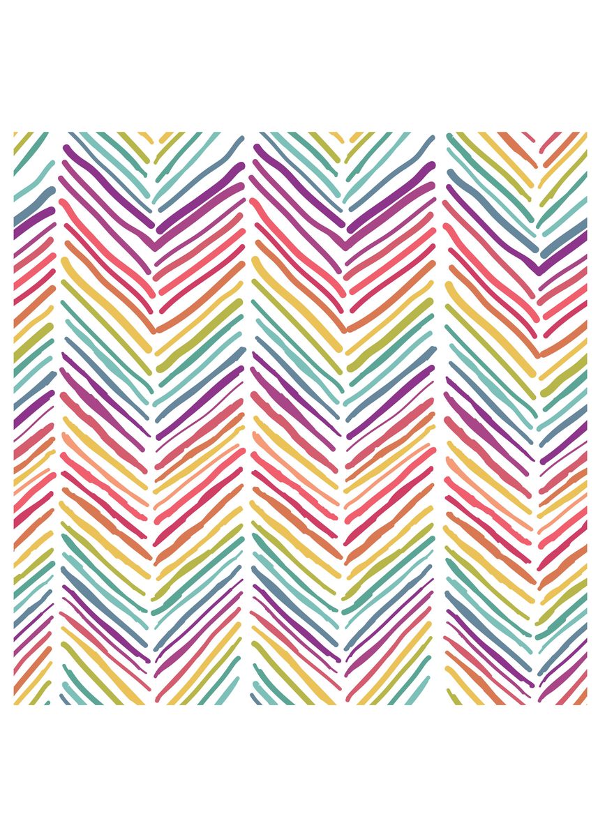 'Colorful zigzag pattern' Poster, picture, metal print, paint by Maryna ...