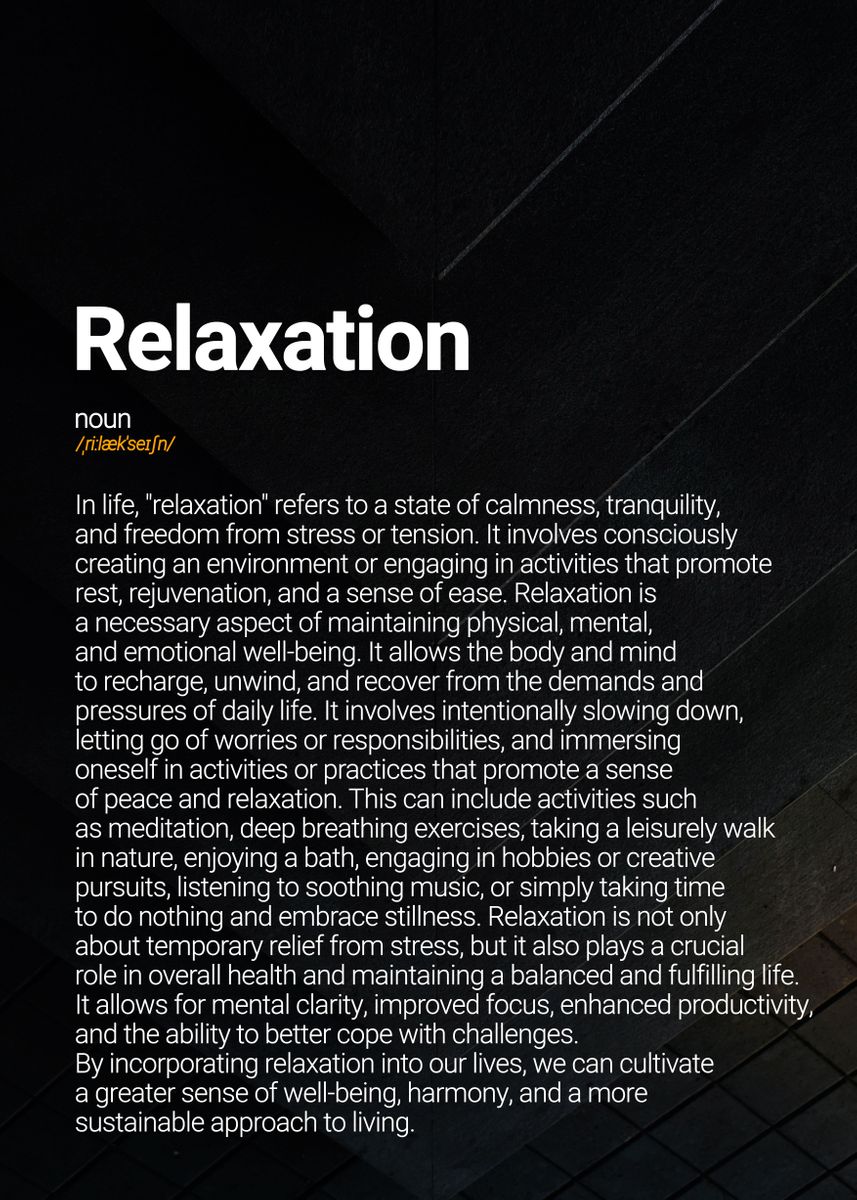 'Relaxation' Poster, picture, metal print, paint by Mr Penguin | Displate