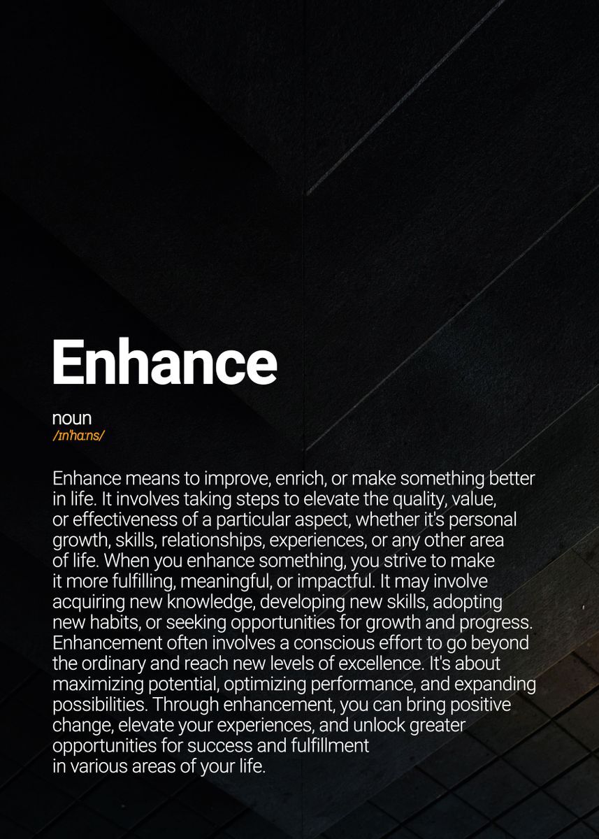 'Enhance' Poster, picture, metal print, paint by Mr Penguin | Displate