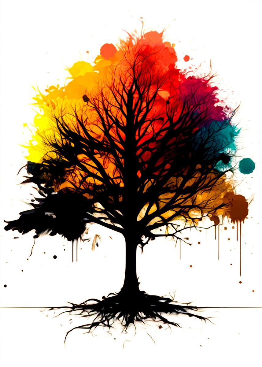 'Colorful Tree' Poster by set more | Displate