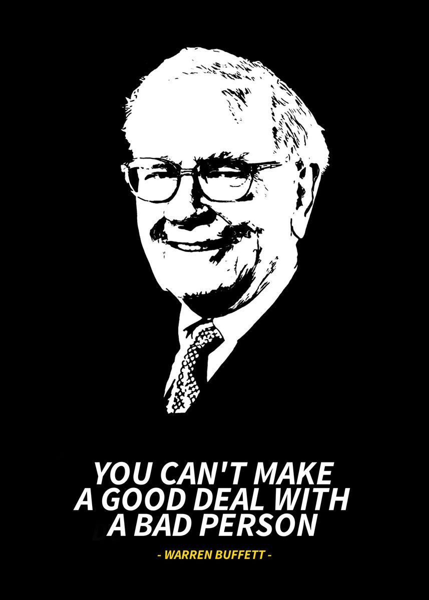 'Warren Buffett quotes ' Poster, picture, metal print, paint by iwak ...