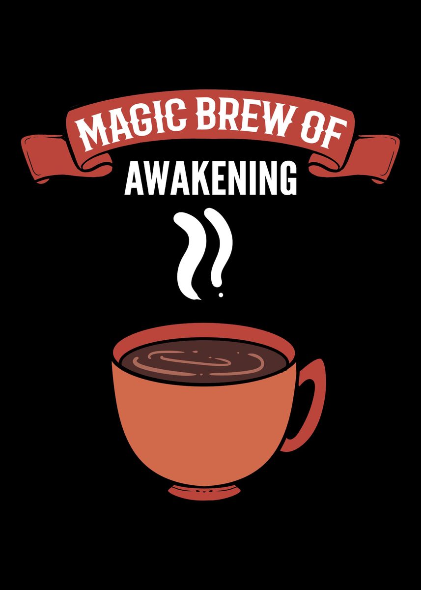 'Magic Brew Barista Gift' Poster, picture, metal print, paint by ...