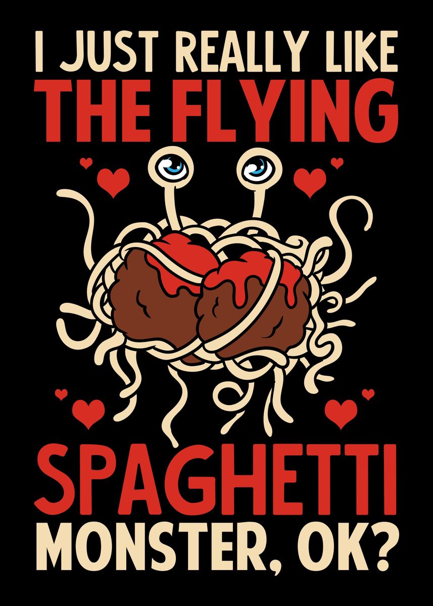 'Flying Spaghetti Monster' Poster by AestheticAlex | Displate