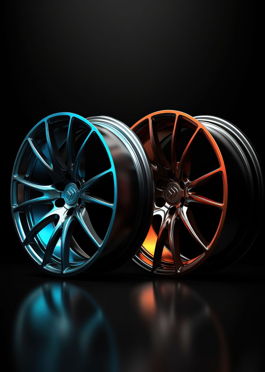 'Modern Wheels' Poster, picture, metal print, paint by Beast Lion ...