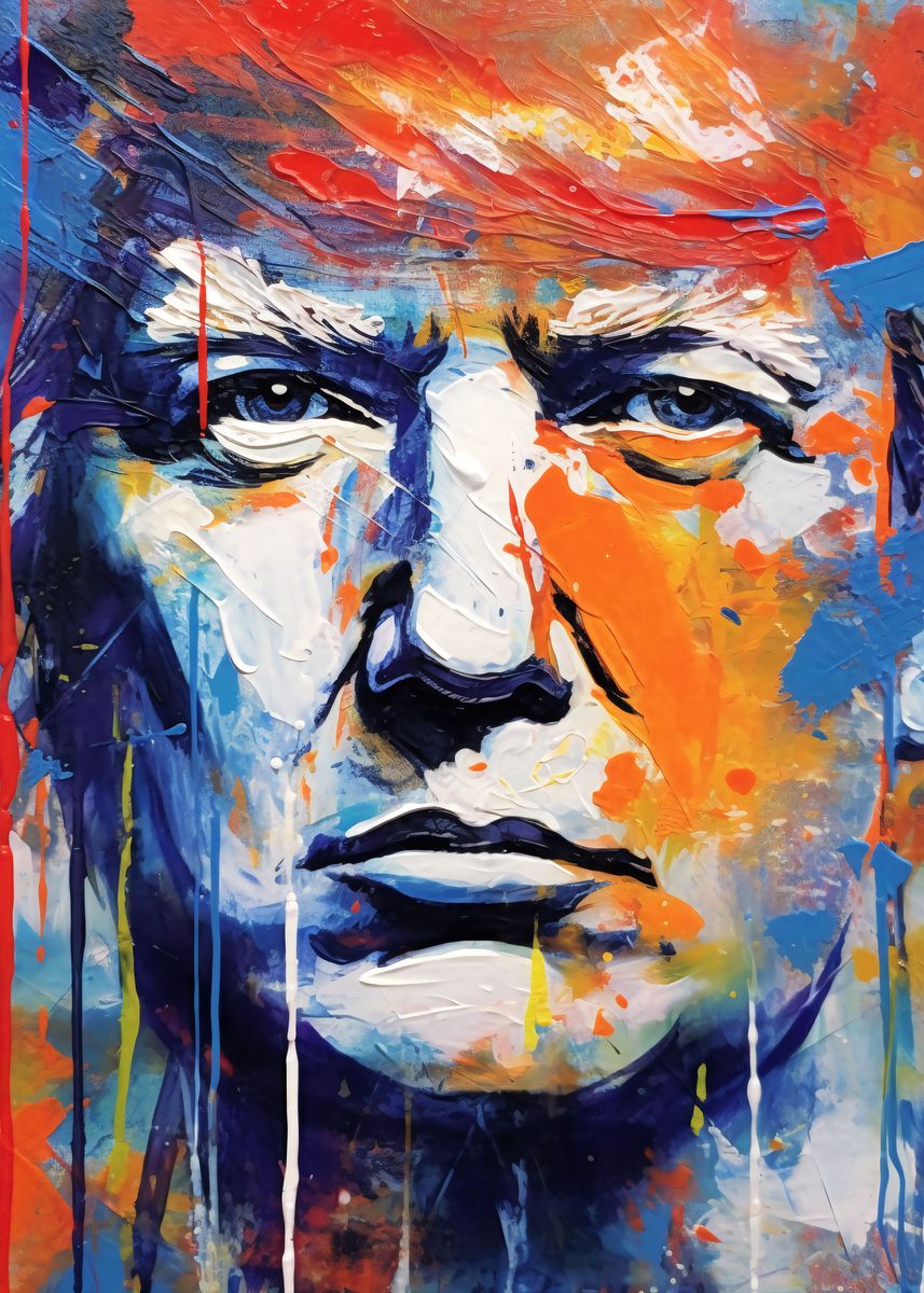 'Donald Trump Abstract' Poster, picture, metal print, paint by Rafael ...