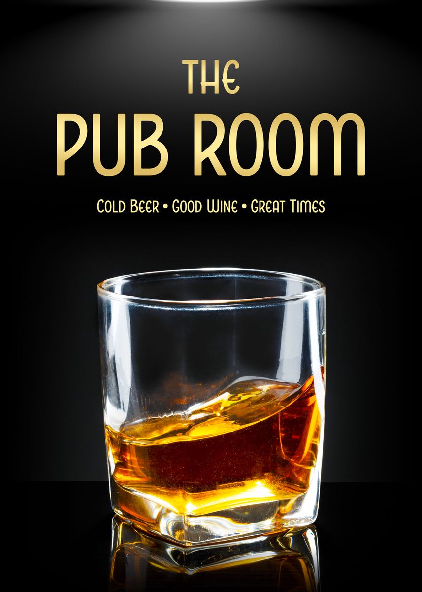 'The Pub Room' Poster by 84PixelDesign | Displate