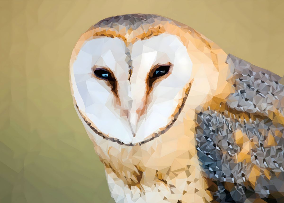 'Low Poly Owl' Poster by Yudha | Displate