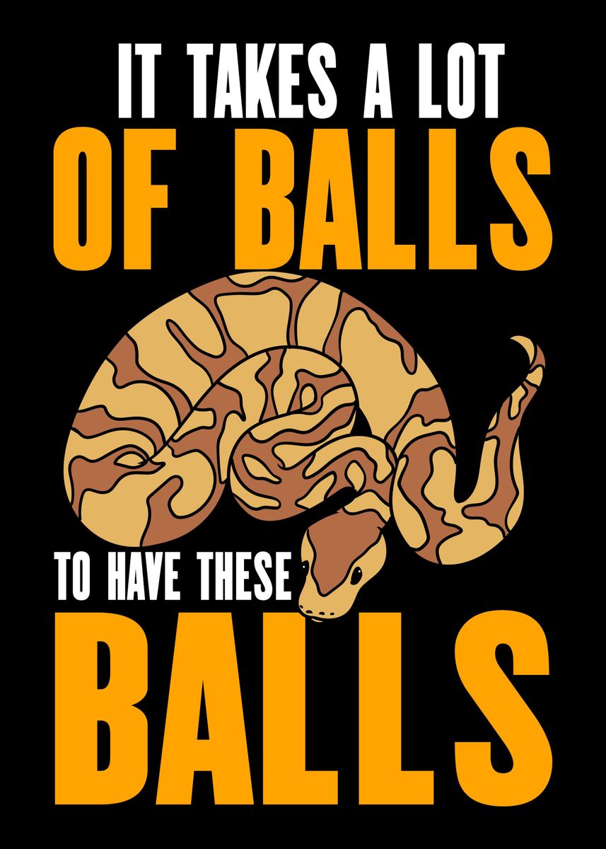 'Ball Python Snake' Poster, picture, metal print, paint by ...