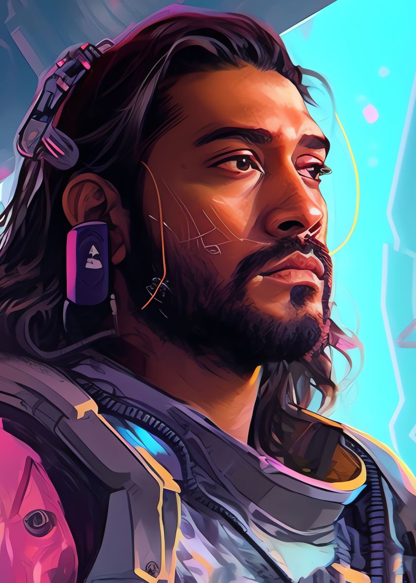 'Techno Man Tribal Triumph' Poster, picture, metal print, paint by Oizy ...