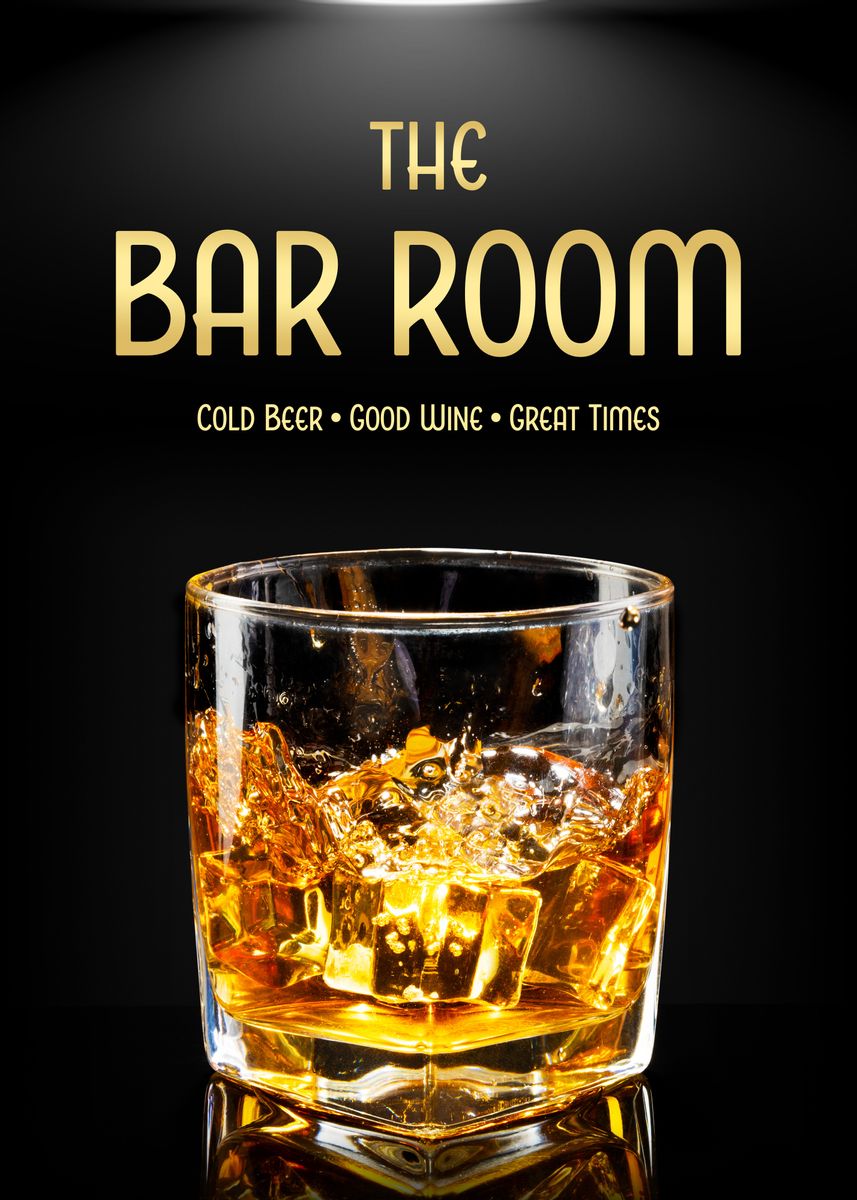 'The Bar Room Sign' Poster by 84PixelDesign | Displate
