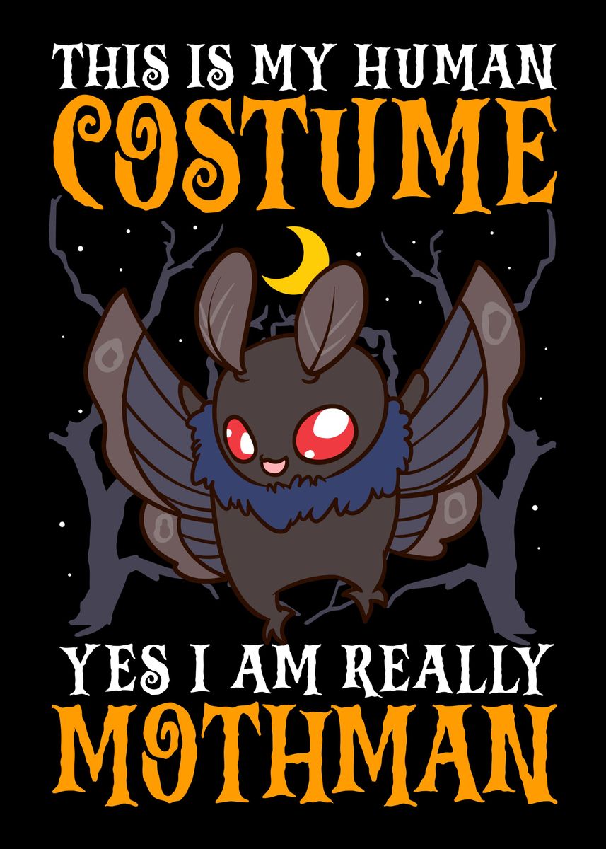 'Mothman Cryptid Folklore' Poster, picture, metal print, paint by ...