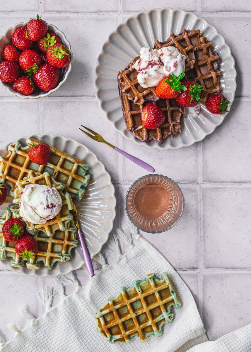 'Sweet waffles' Poster by Malwina Lewinska | Displate