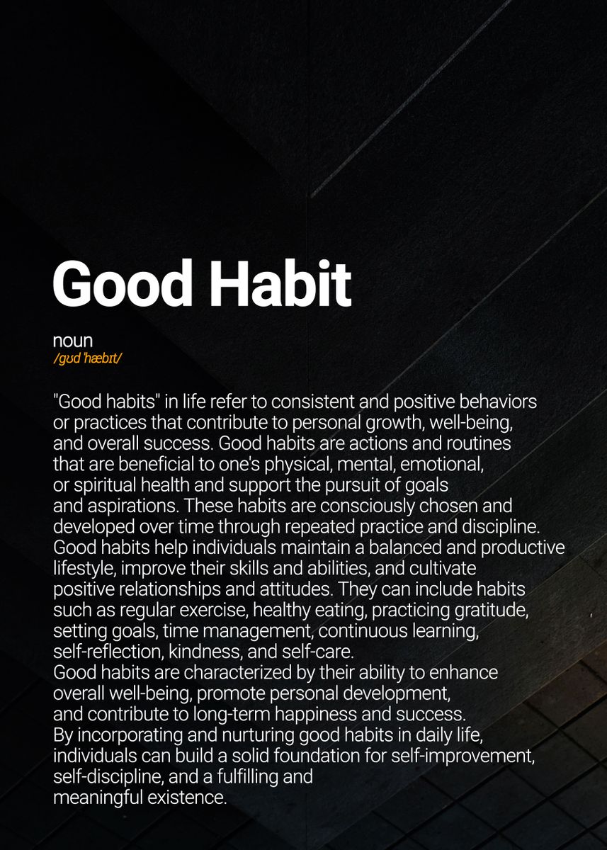 'Good Habit' Poster, picture, metal print, paint by Mr Penguin | Displate
