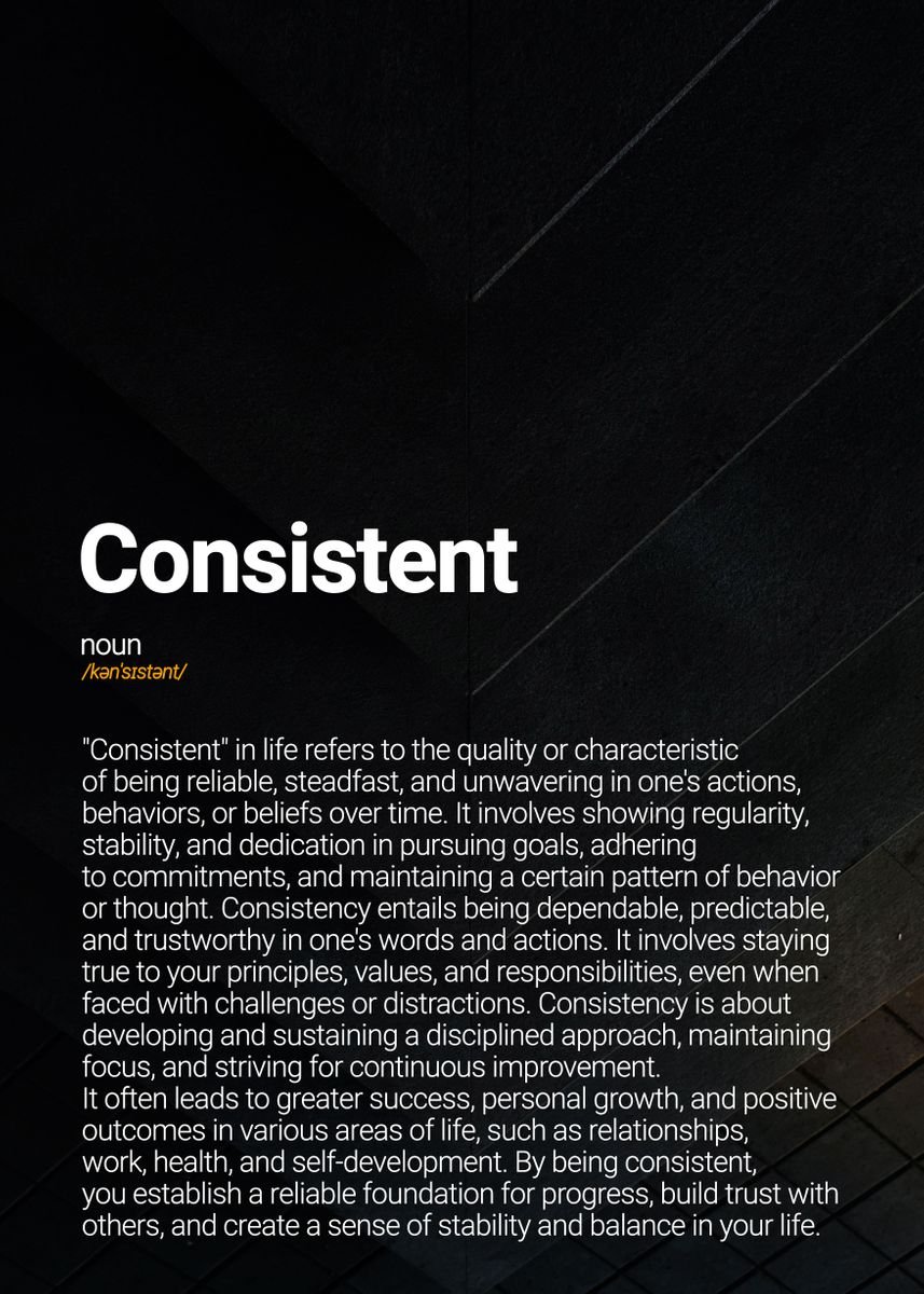 'Consistent' Poster by Mr Penguin | Displate