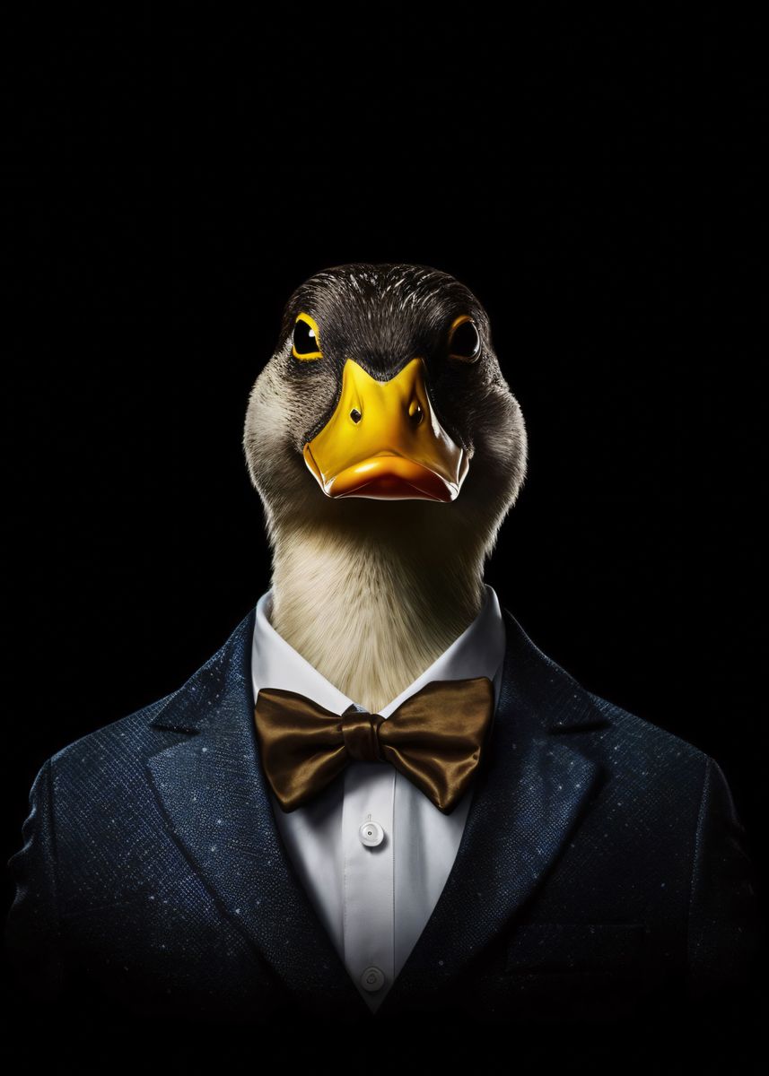 'Business Duck' Poster, picture, metal print, paint by Conceptual ...