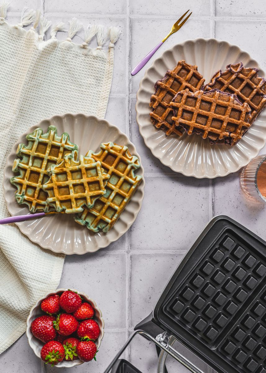 'Waffles' Poster, picture, metal print, paint by Malwina Lewinska ...