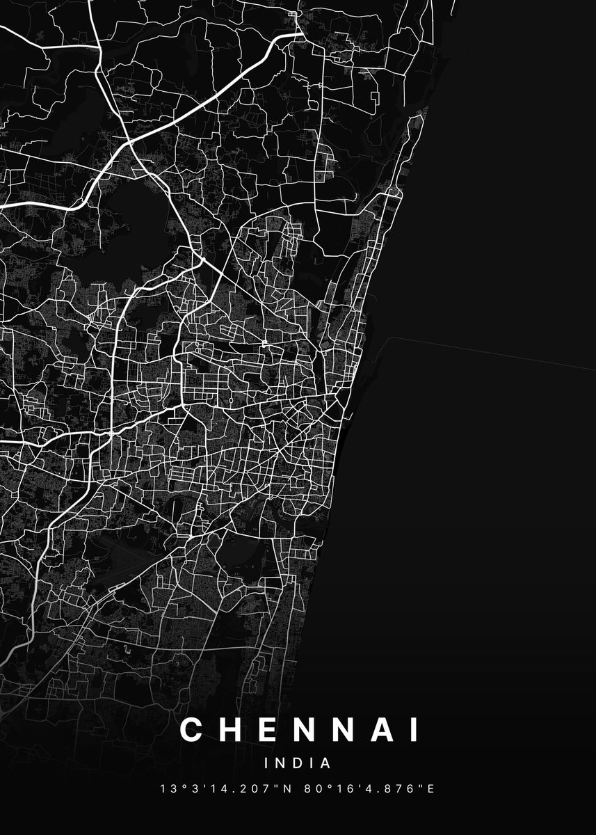 'Chennai India' Poster, picture, metal print, paint by Kemi | Displate