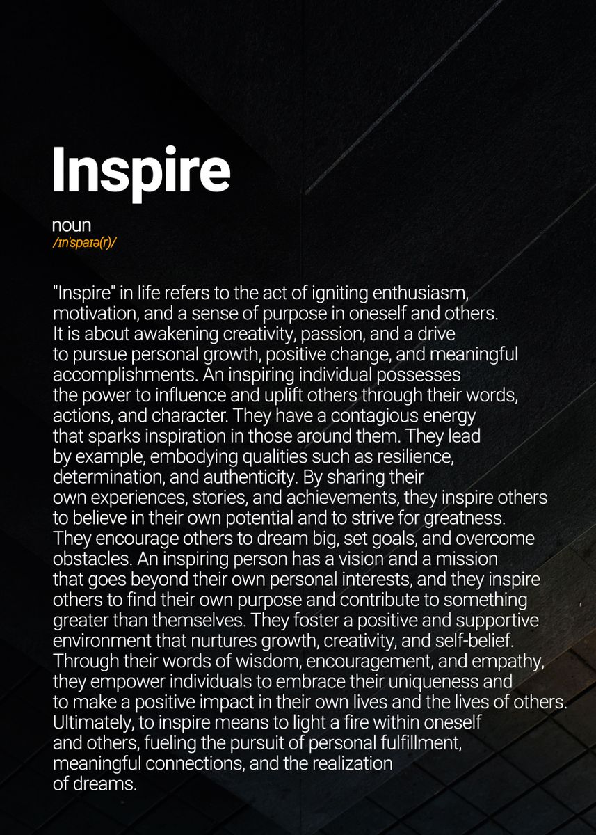 'Inspire' Poster by Mr Penguin | Displate