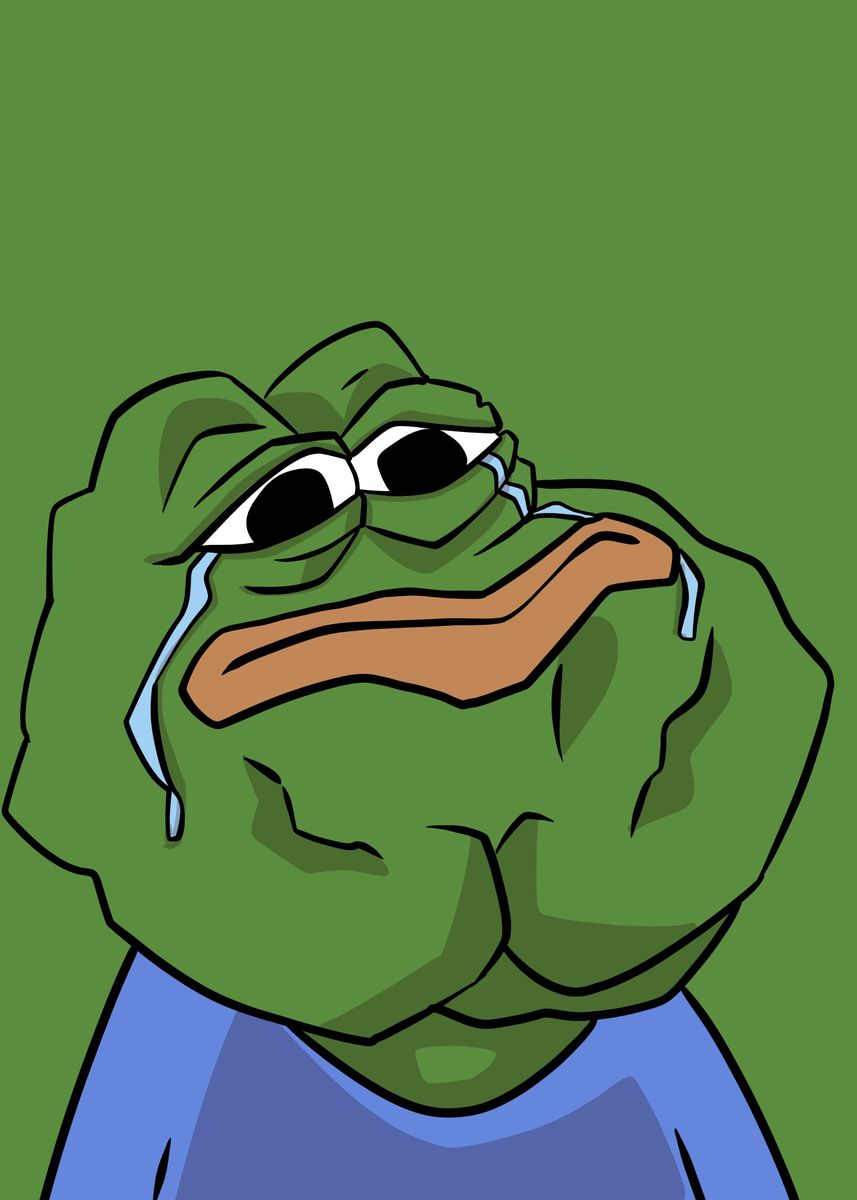 'sad pepe meme' Poster, picture, metal print, paint by hafis ardiansyah ...