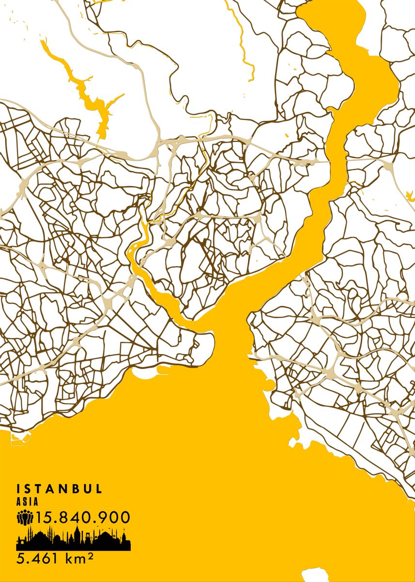 'Istanbul Turkey ' Poster, picture, metal print, paint by Mey Lino ...